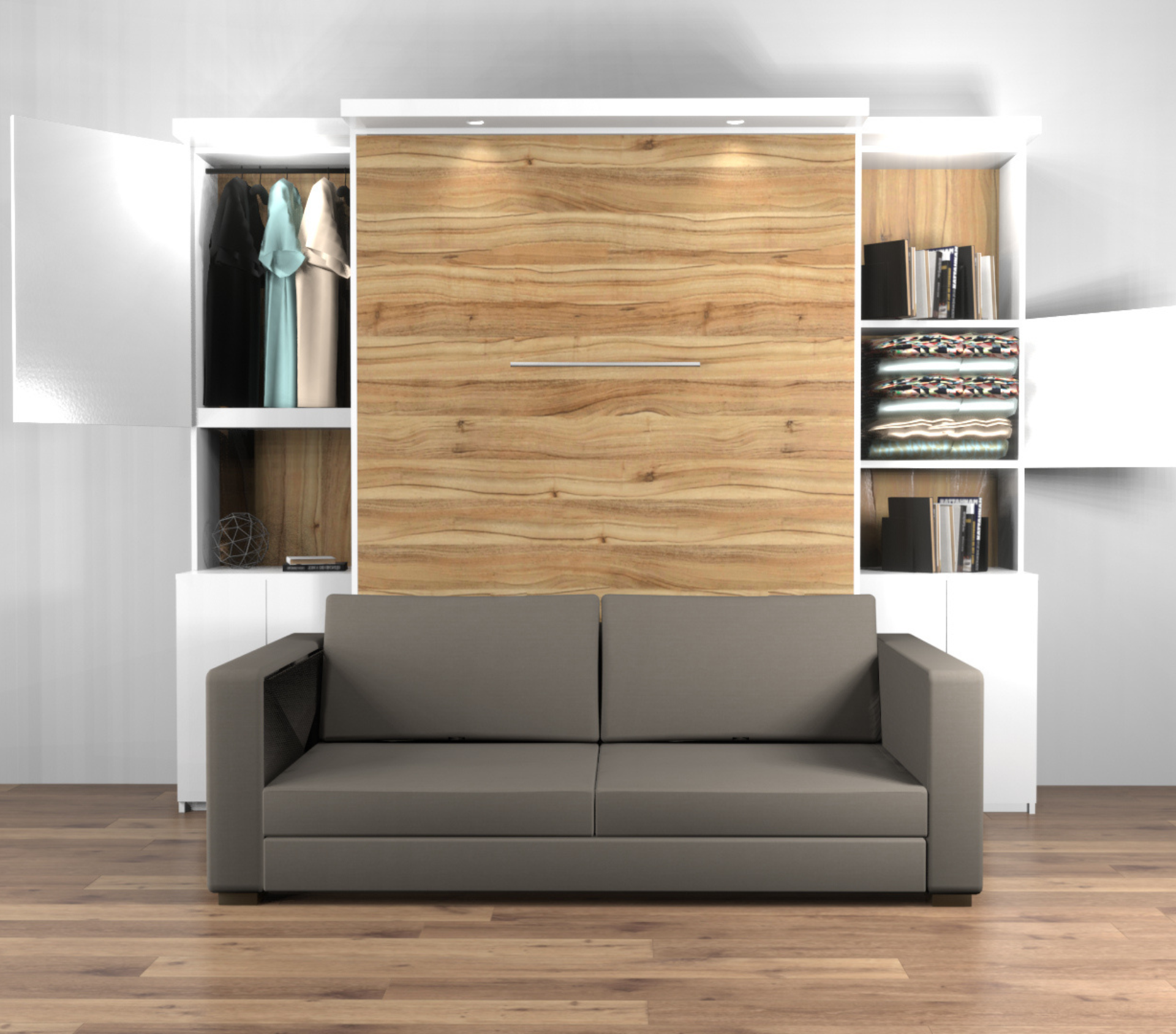 Bed mounted on wall store